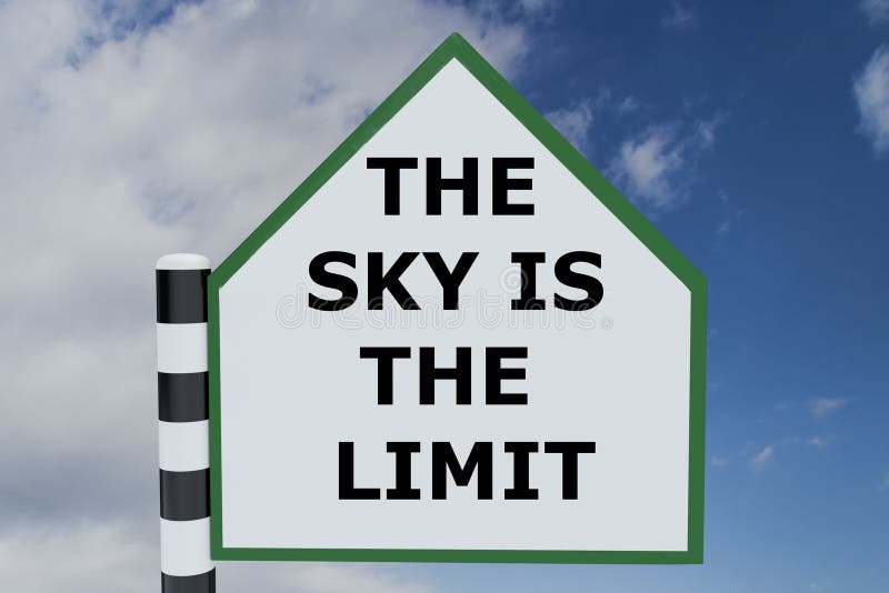 The Sky is the Limit Concept Stock Illustration - Illustration of ...