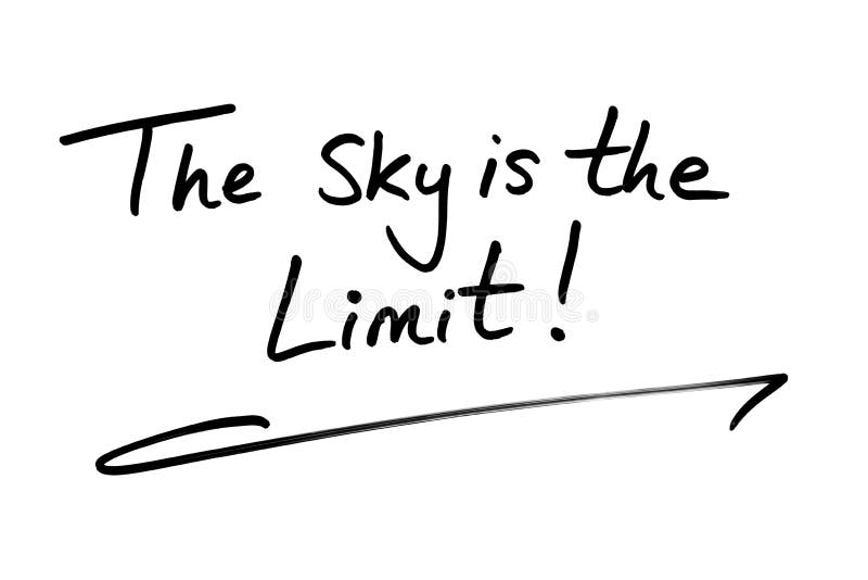 The Sky is the Limit stock illustration. Illustration of ambition ...