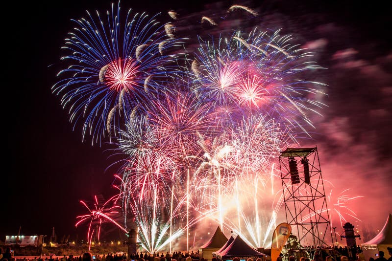 A Sky Lit Up with Fireworks Stock Image - Image of fireworks, pyromagic ...