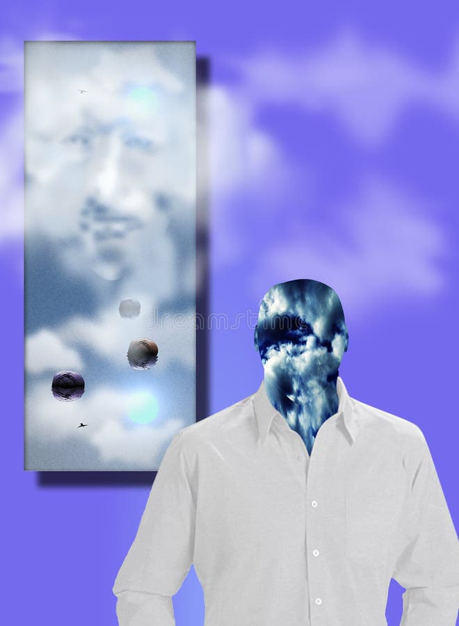 Sky man stock illustration. Illustration of dreamscape - 135912334