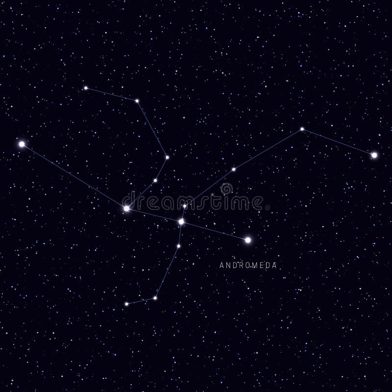 The Constellation of Andromeda. the Chained Maiden - Linear Icon ...