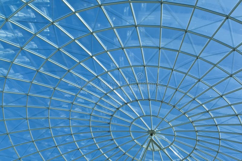 Sky & Modern Architecture Spiral Round Window Stock Photo - Image of ...