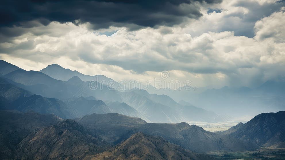 Sky multiple clouds stock illustration. Illustration of dense - 375631200