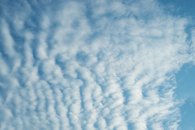 Sky with Multiple Medium Sized Clouds. Altocumulus Stock Image - Image ...