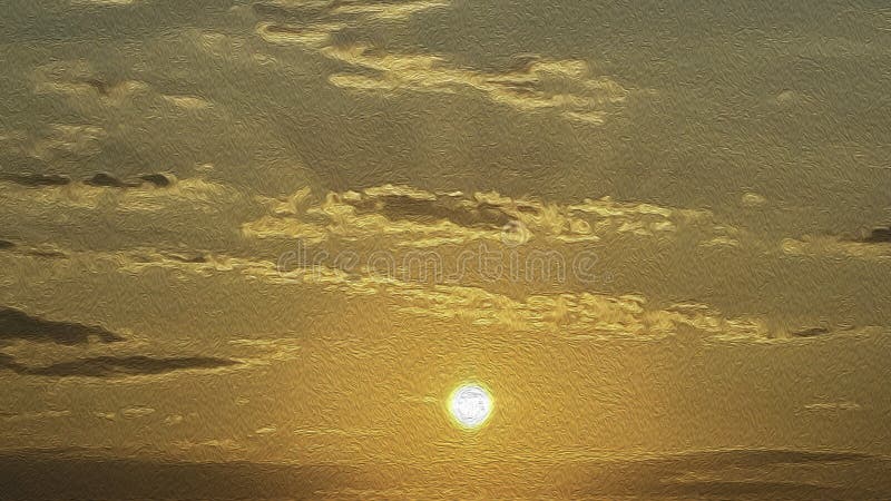 Sky in Nature with Oil Painting Effect Stock Photo - Image of nature ...