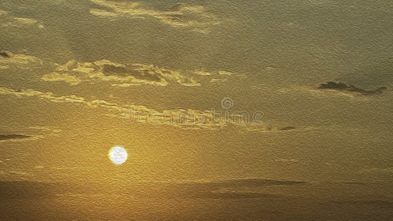 Sky in Nature with Oil Painting Effect Stock Image - Image of beautiful ...