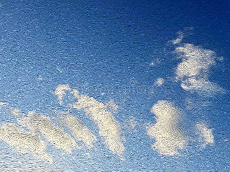 Sky in Nature with Oil Painting Effect Stock Image - Image of effect ...