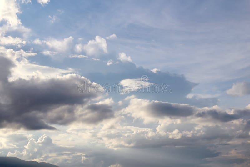 The Sky Near the Dusk the Sun is Dropping from the Horizon Stock Photo ...