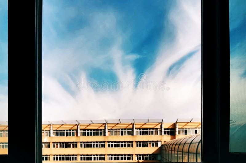 The sky out of the window stock image. Image of sunlight - 180341977