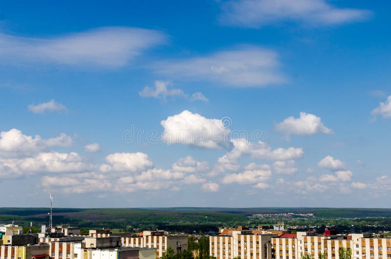 Sky over buildings. stock photo. Image of pure, horizon - 74594400
