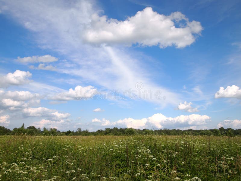 Sky over the field stock photo. Image of cloud, colorful - 25573298