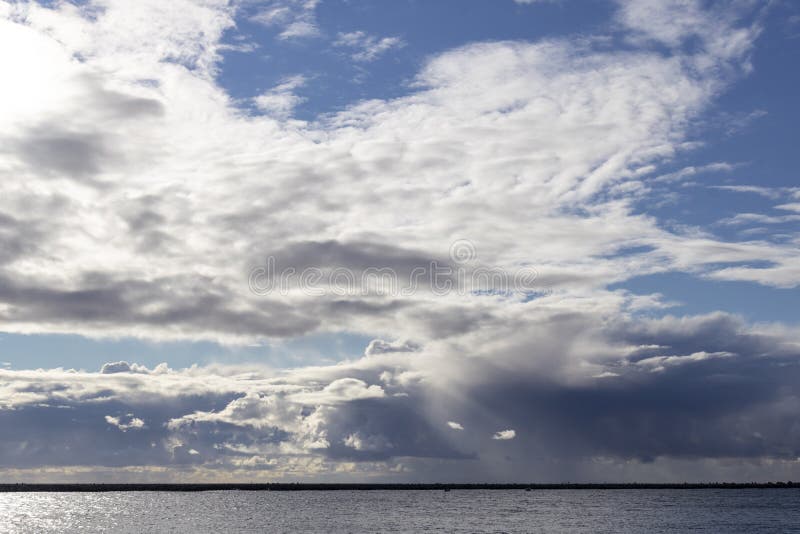 Sky over the sea stock image. Image of travel, white - 263976489