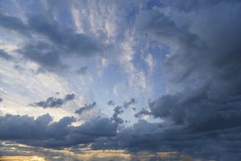 Sky is Overhead . White Cumulus Clouds Floating Across the Sky, Daytime ...