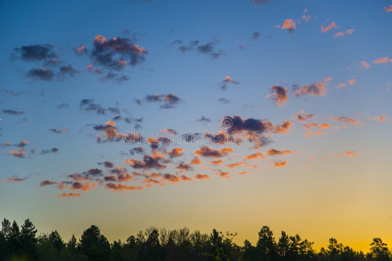 The Sky is Painted in Bright Red Shades. Stock Image - Image of nature ...