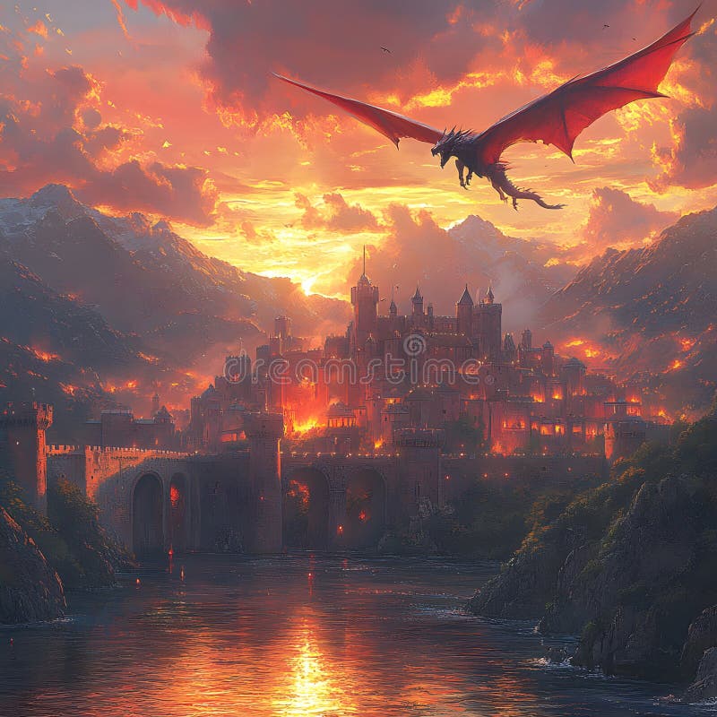 The Sky is Painted with Warm Hues Stock Photo - Image of enchanted ...