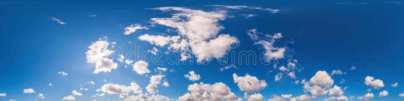 Blue Sky Panorama with Cirrus Clouds. Seamless Hdr 360 Degree Pano in ...