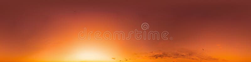 Golden Glowing Red Orange Sunset Sky Panorama. Hdr Seamless Sphe Stock ...
