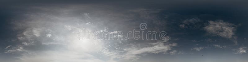 Neon Green Sky Panorama with Cirrus Clouds, Seamless Hdr 360 Panorama ...