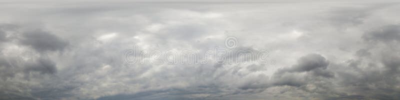 Overcast Sky Panorama on Rainy Day with Nimbostratus Clouds in Seamless Spherical ...