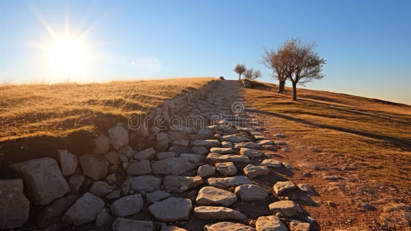 Sky path sun stock illustration. Illustration of perspective - 368895541