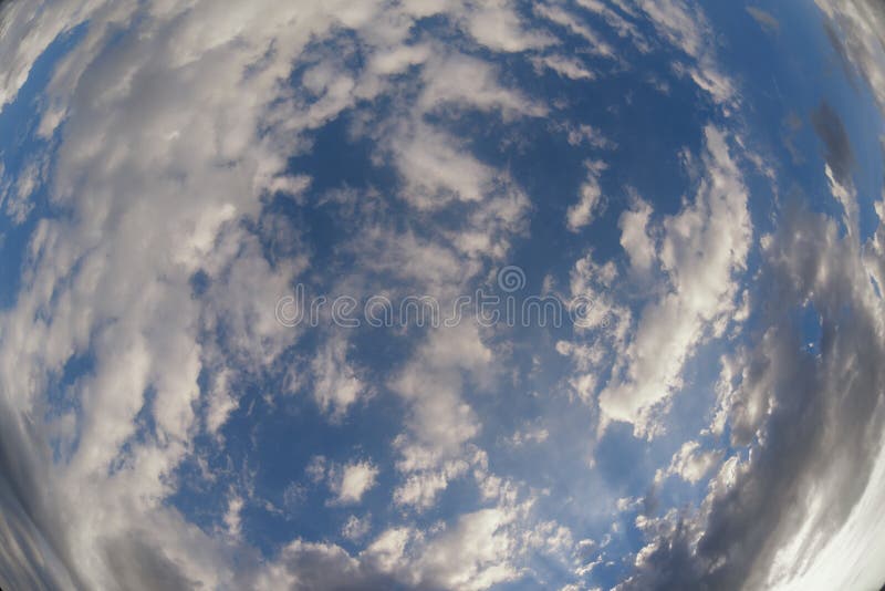 Sky Photographed on Fish Eye Stock Image - Image of macro, abundance ...