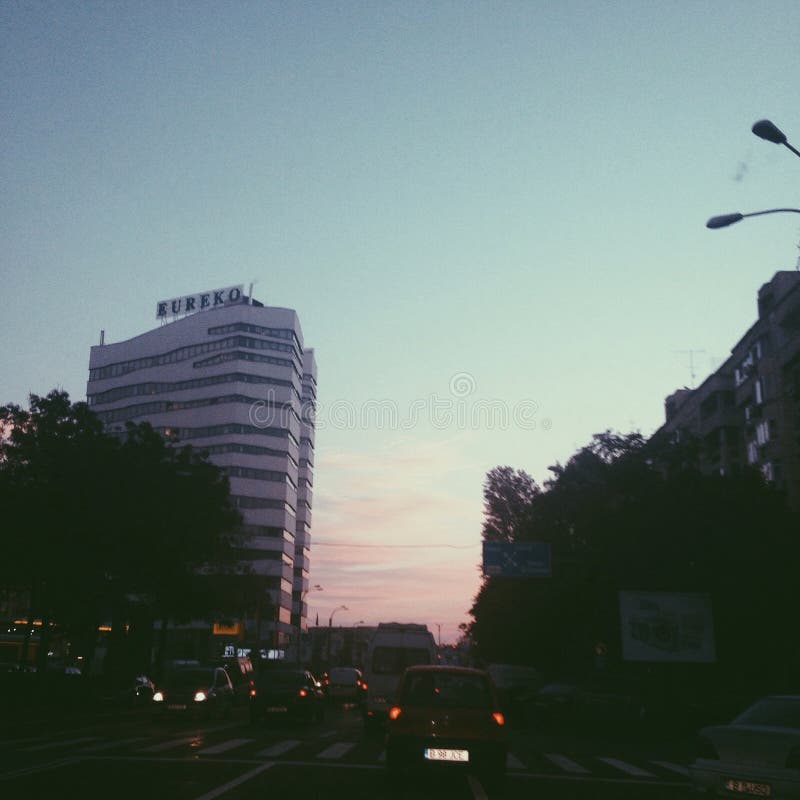 Sky editorial photo. Image of city, bucharest, street - 52094221