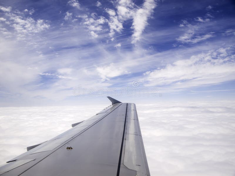 Sky plane wing stock photo. Image of atmosphere, earth - 93639334