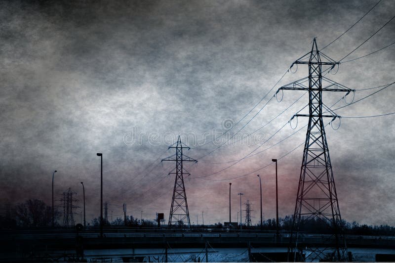 Sky and pylon stock photo. Image of line, perspective - 21088664