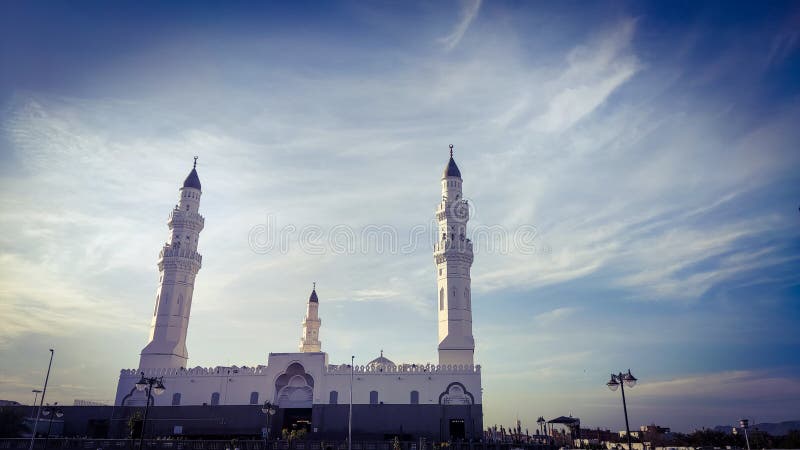Sky of Quba Mosque stock photo. Image of skyscraper - 274772104