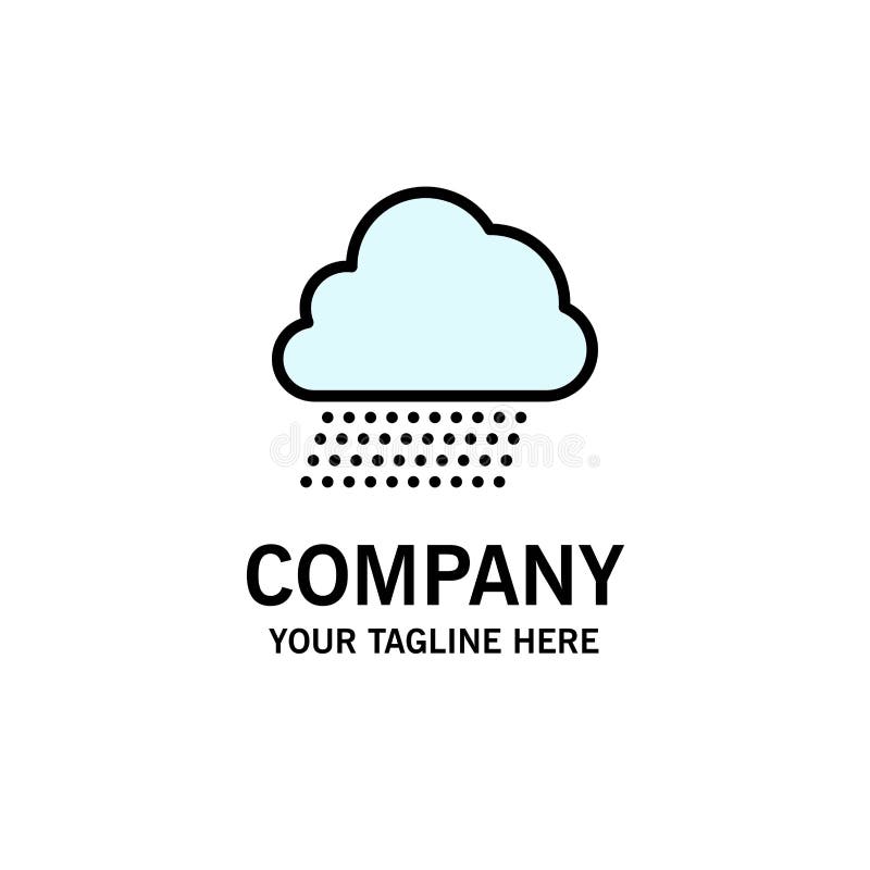 Sky Rain, Cloud, Nature, Spring Business Logo Template. Flat Color ...