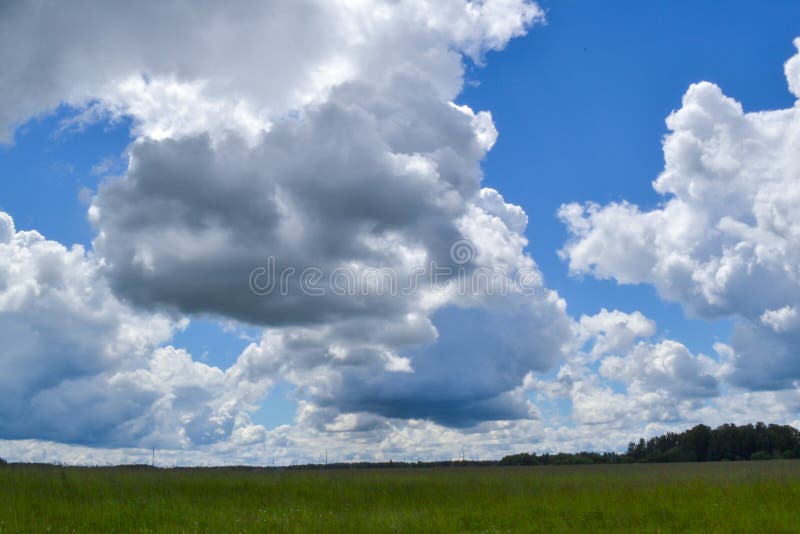 Sky with Rain Clouds Clouds in the Blue Sky Stock Image - Image of ...