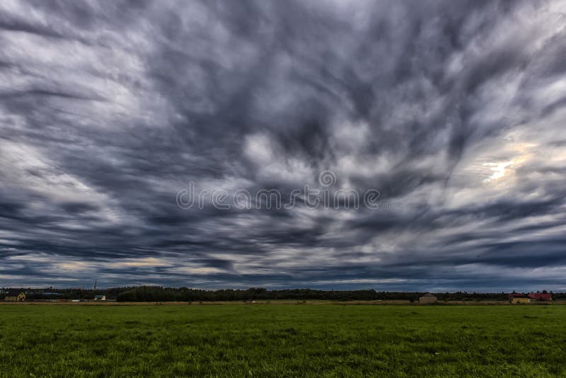 Sky with rain clouds stock photo. Image of landscape - 138570558
