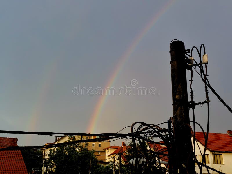 Sky after Rain is Something Magical, Two Rainbows in the Sky Stock ...
