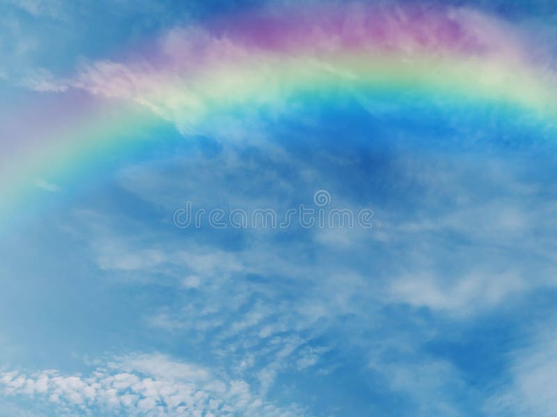 Sky with Rainbow Very Beautiful in Abstract Stock Image - Image of ...