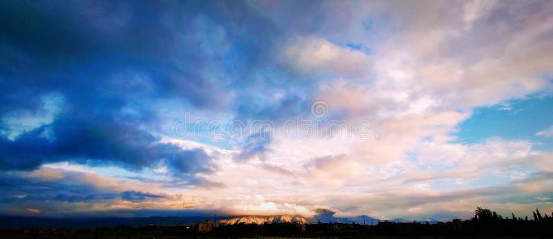 Sky after rainfall stock image. Image of dawn, dusk - 258113785