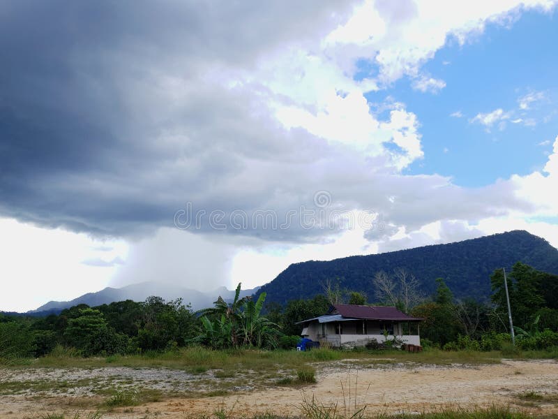 Raining with Small Drop of Water Stock Image - Image of light, grass ...