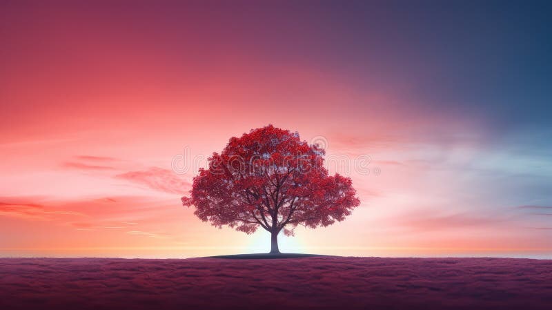 Sky red gradient stock illustration. Illustration of landscape - 368741392