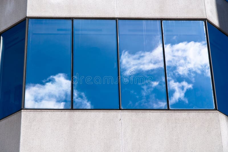 The Sky Reflected on a Window Stock Photo - Image of copenhagen, glass ...