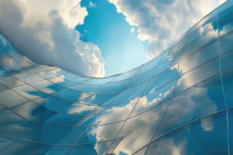 Sky Reflected in Windows, Great for Architectural Concepts Stock Image ...