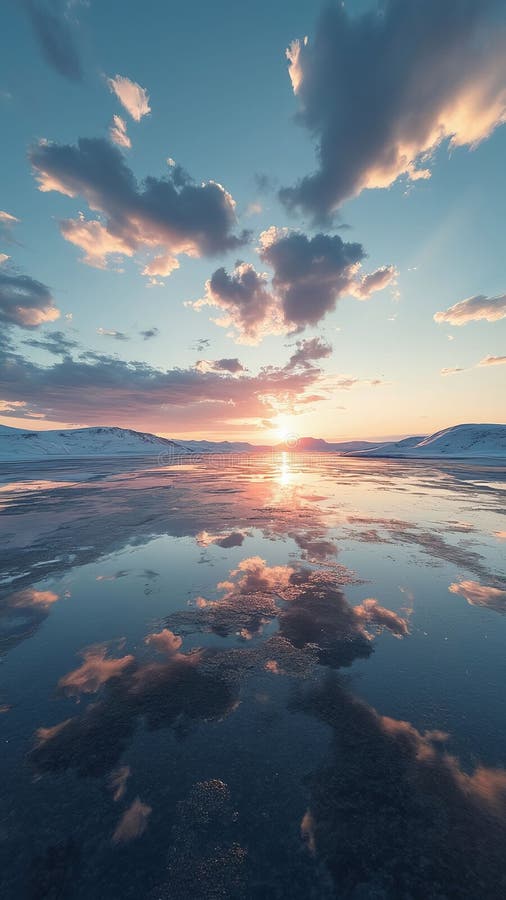 Sky Reflecting Ground Due To Meteorological Inversion Stock ...