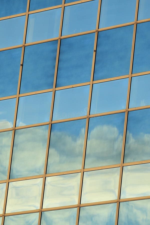 Sky reflecting in windows stock photo. Image of modern - 37122352