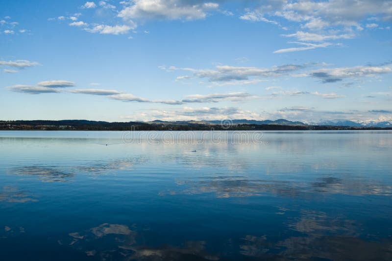 Sky reflection stock photo. Image of sunset, morning, loch - 7633618