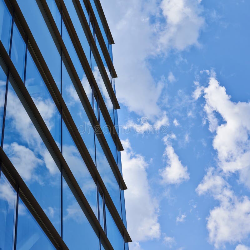 Sky Reflection in the Building S Windows Stock Image - Image of design ...