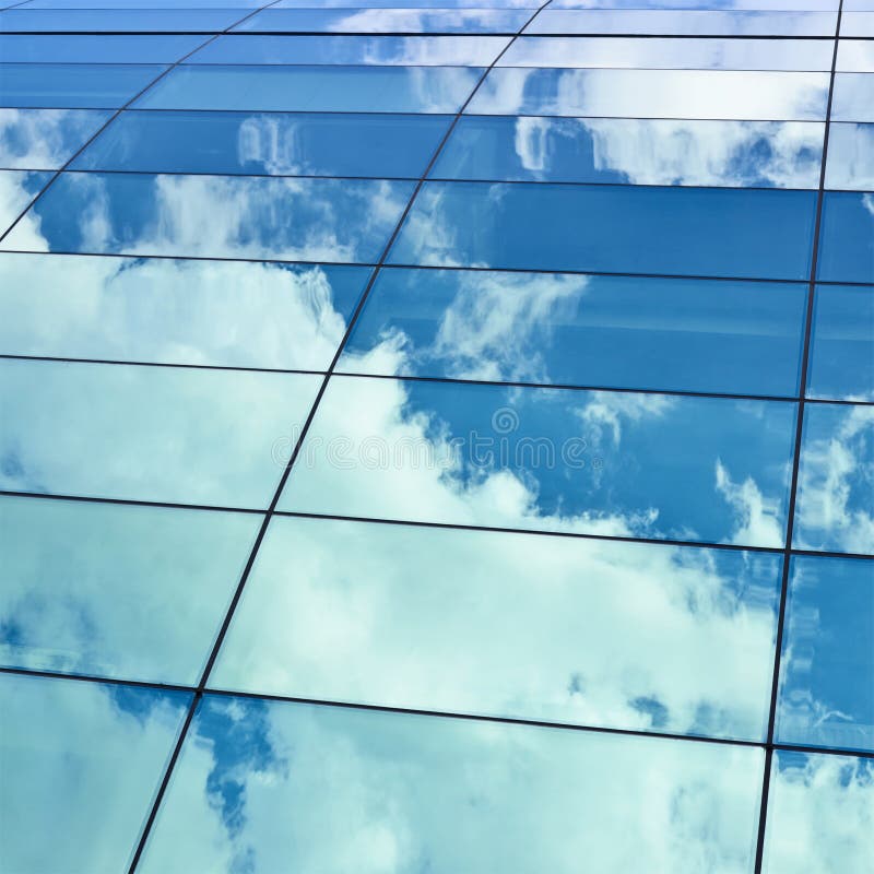 Sky Reflection in the Building S Windows Stock Photo - Image of ...