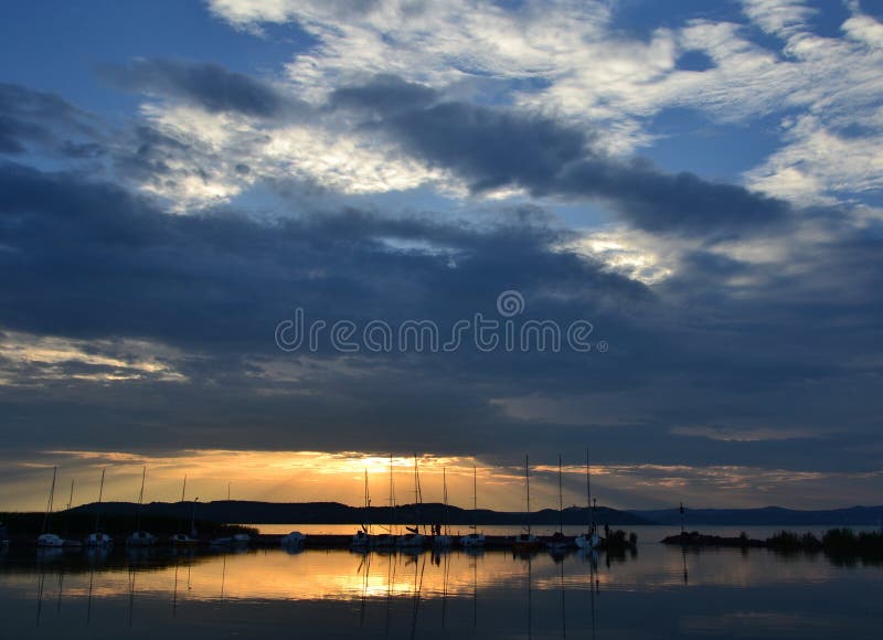 Sky, Reflection, Horizon, Afterglow Stock Image - Image of atmosphere ...