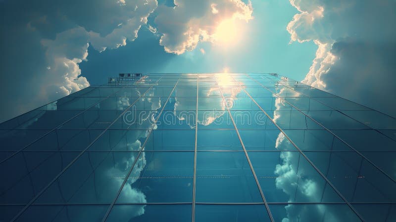 Sky Reflection in Skyscraper Windows Stock Image - Image of metropolis ...