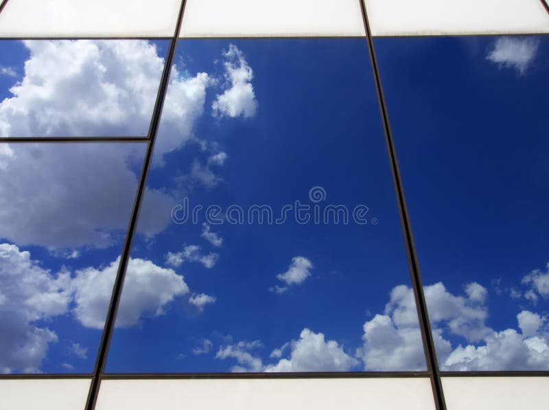 Sky reflections stock image. Image of blue, white, color - 35070541