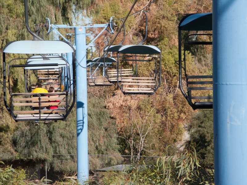 Sky Ride Cable editorial stock photo. Image of cabins - 90136013