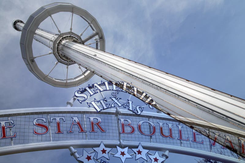 Sky ride at Fair Park editorial stock photo. Image of famous - 73011143