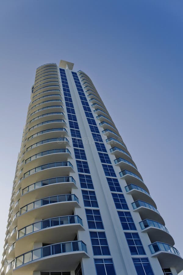 High Rise Building Detail Blu Sky Stock Photo - Image of place, condo ...